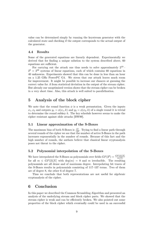 COMMON SCRAMBLING ALGORITHM | PDF
