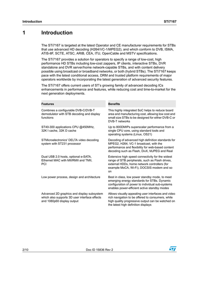 ADVANCED DVB-C,DVB-S STB DEMOD | PDF