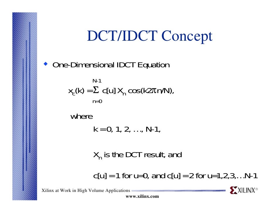 Discrete cosine transform