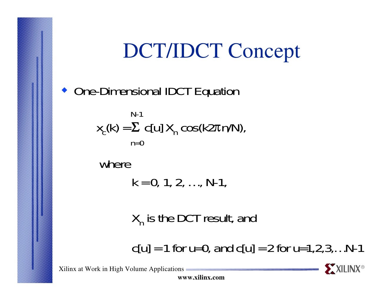 Discrete cosine transform