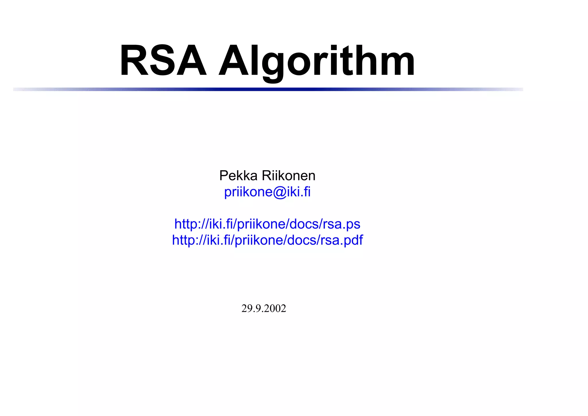 rsa-1 | PPT