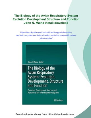 The Biology of the Avian Respiratory System Evolution Development ...