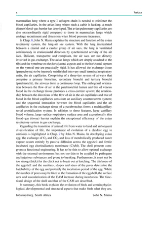 The Biology of the Avian Respiratory System Evolution Development ...
