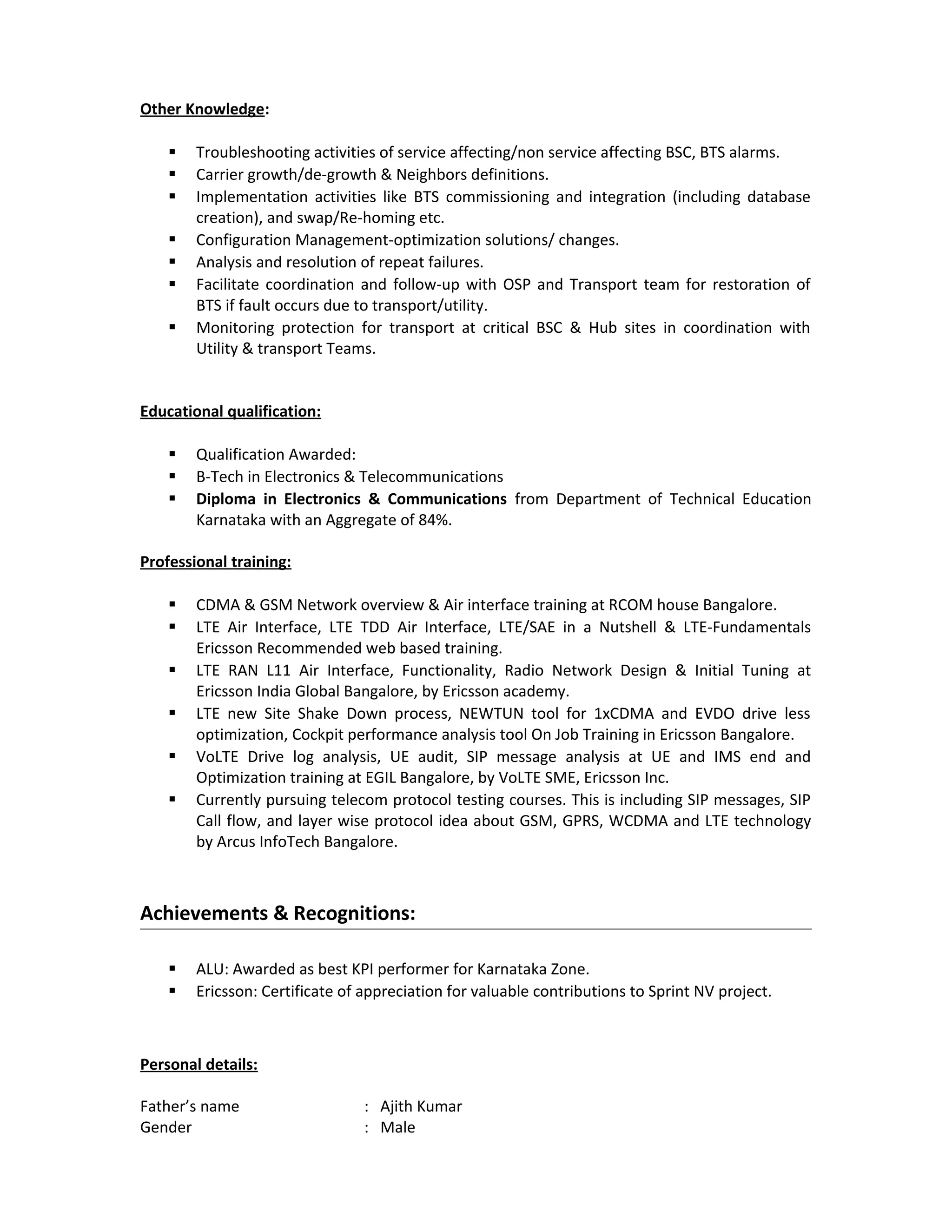 Resume_Ajith | DOC