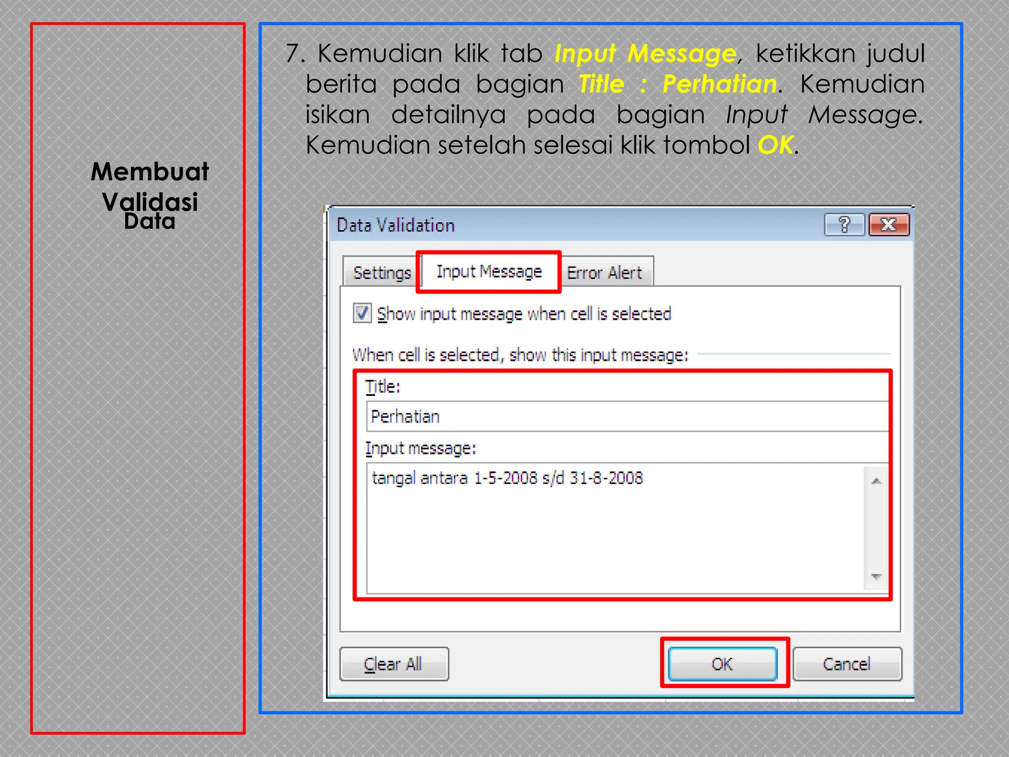 microsoft excel validasi data (informatika kelas 8) | PPT