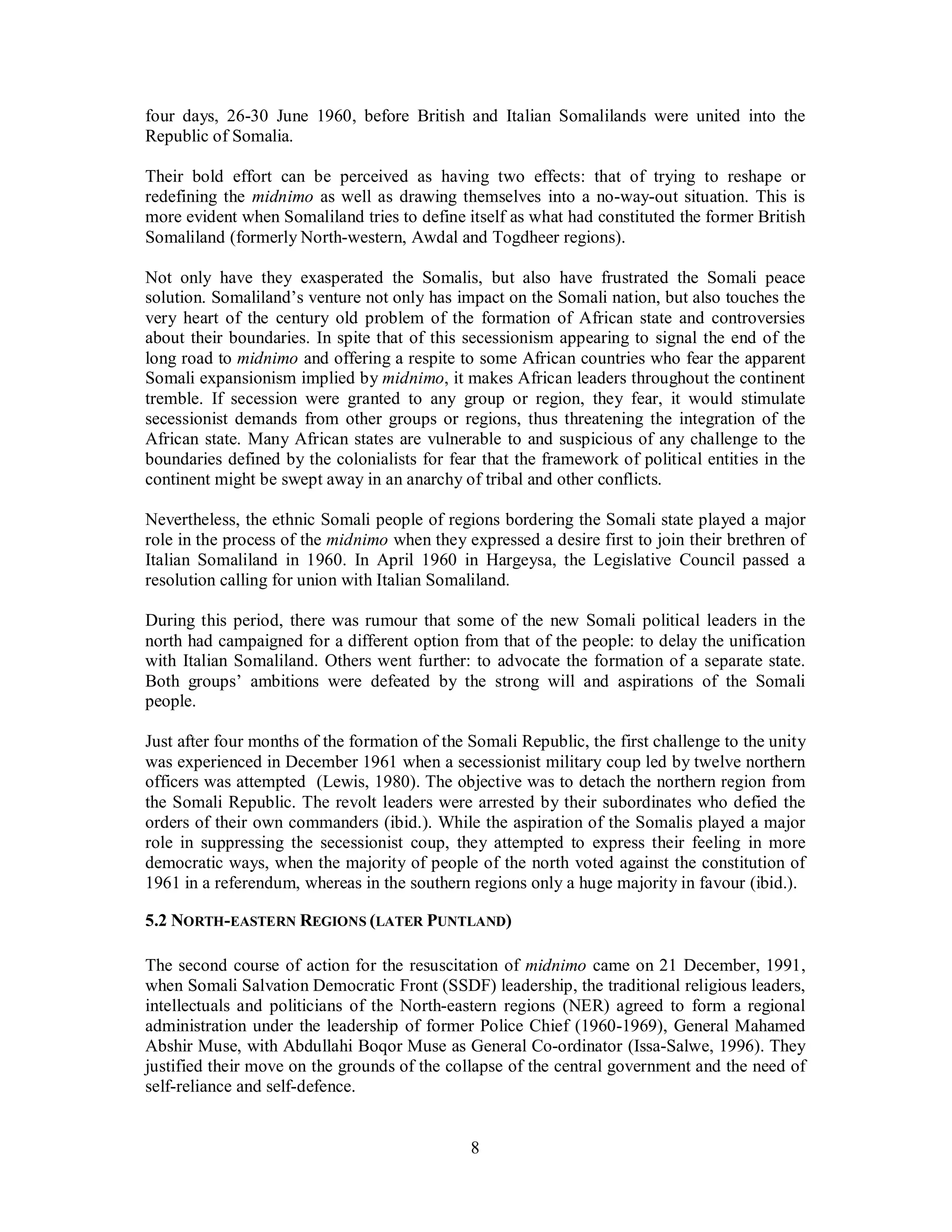 Historical Perspective on the Challenge Facing the Somali Sacral Unity | PDF