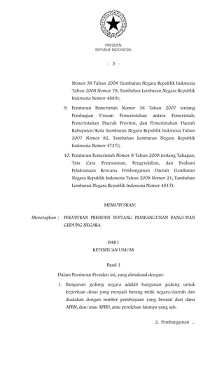 136980210 pembangunan-bangunan-gedung-negara-perpres-no-73-2011-pdf | PDF
