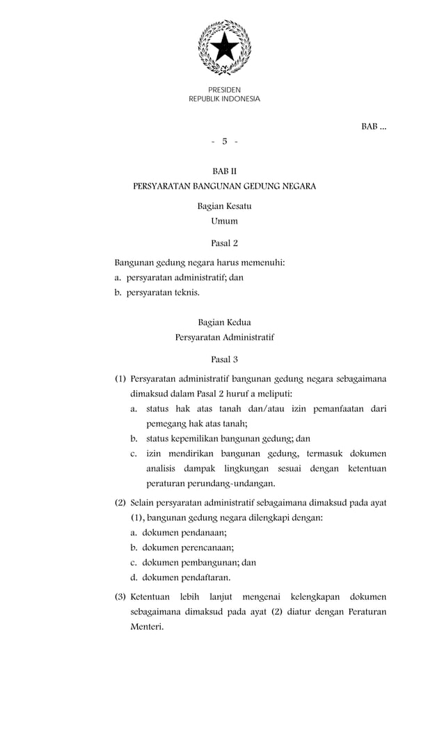 136980210 pembangunan-bangunan-gedung-negara-perpres-no-73-2011-pdf | PDF