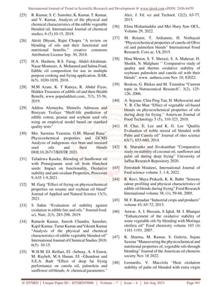 A Review on the Frying Stability of Vegetable Oil Blends | PDF