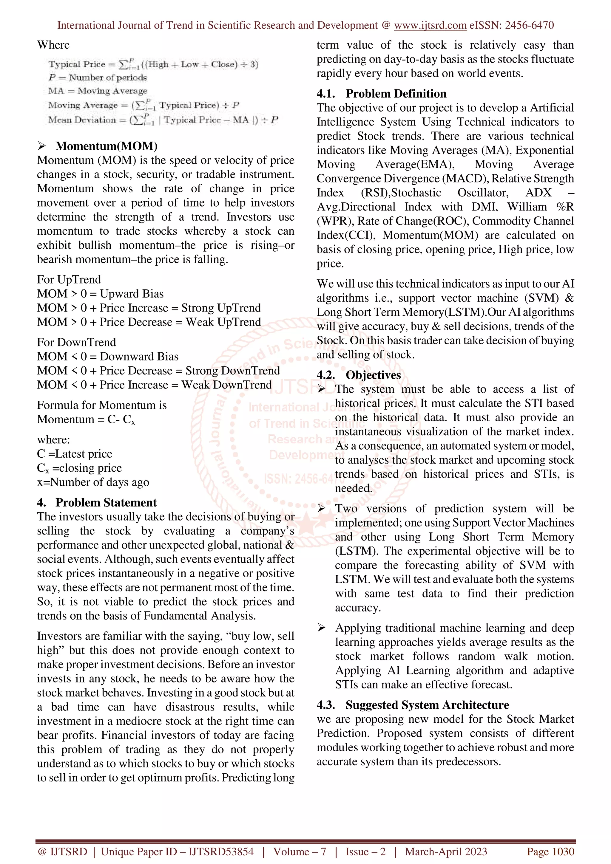Artificial Intelligence Based Stock Market Prediction Model Using