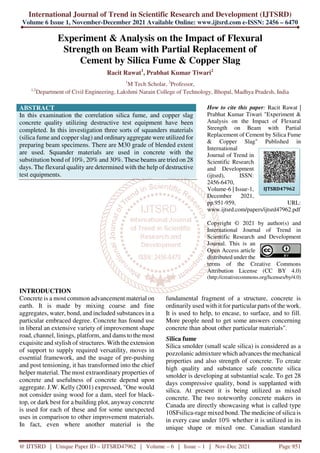 Experiment and Analysis on the Impact of Flexural Strength on Beam with ...