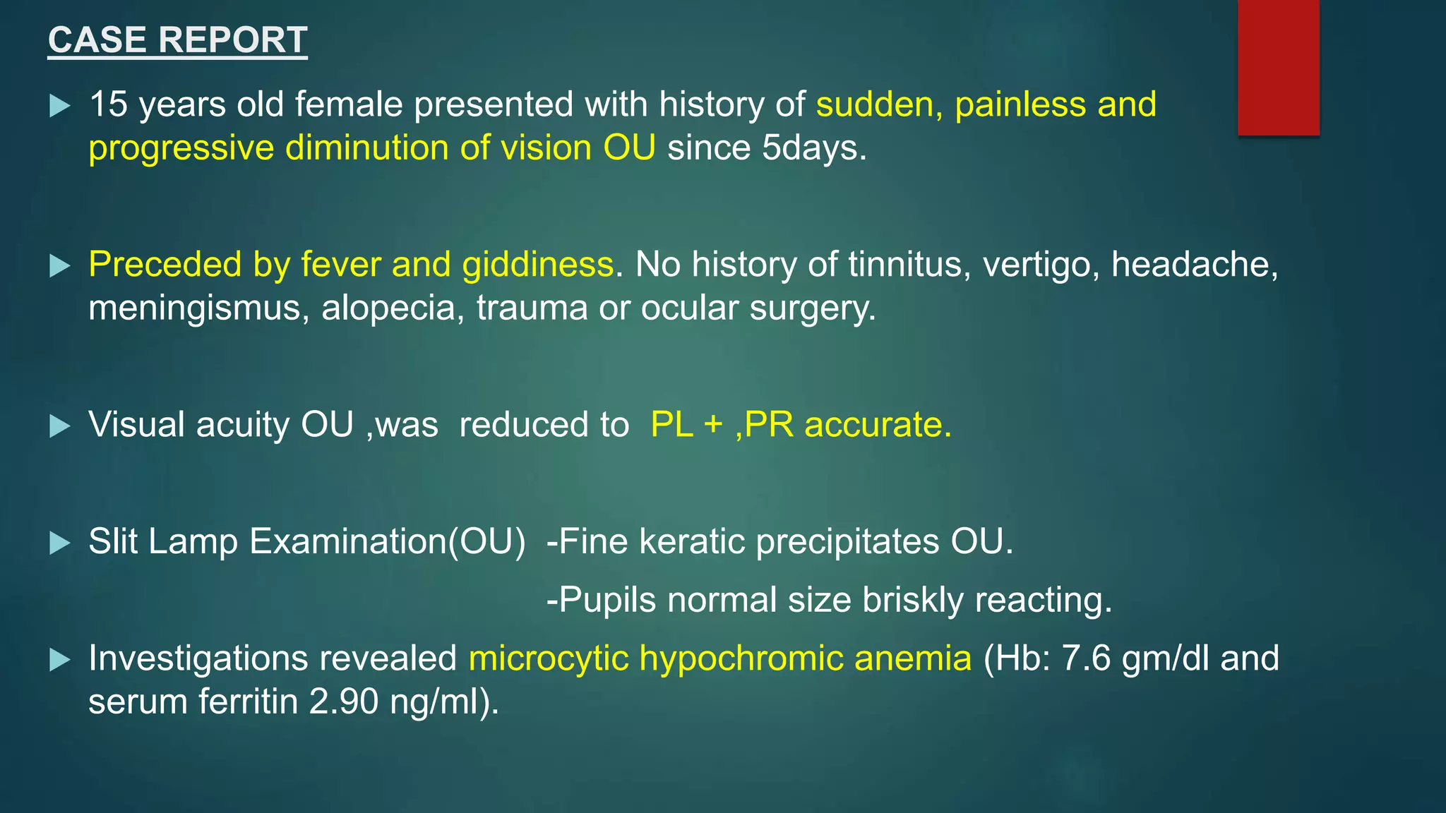 A Case Of Bilateral Exudative Retinal Detachment | PPT