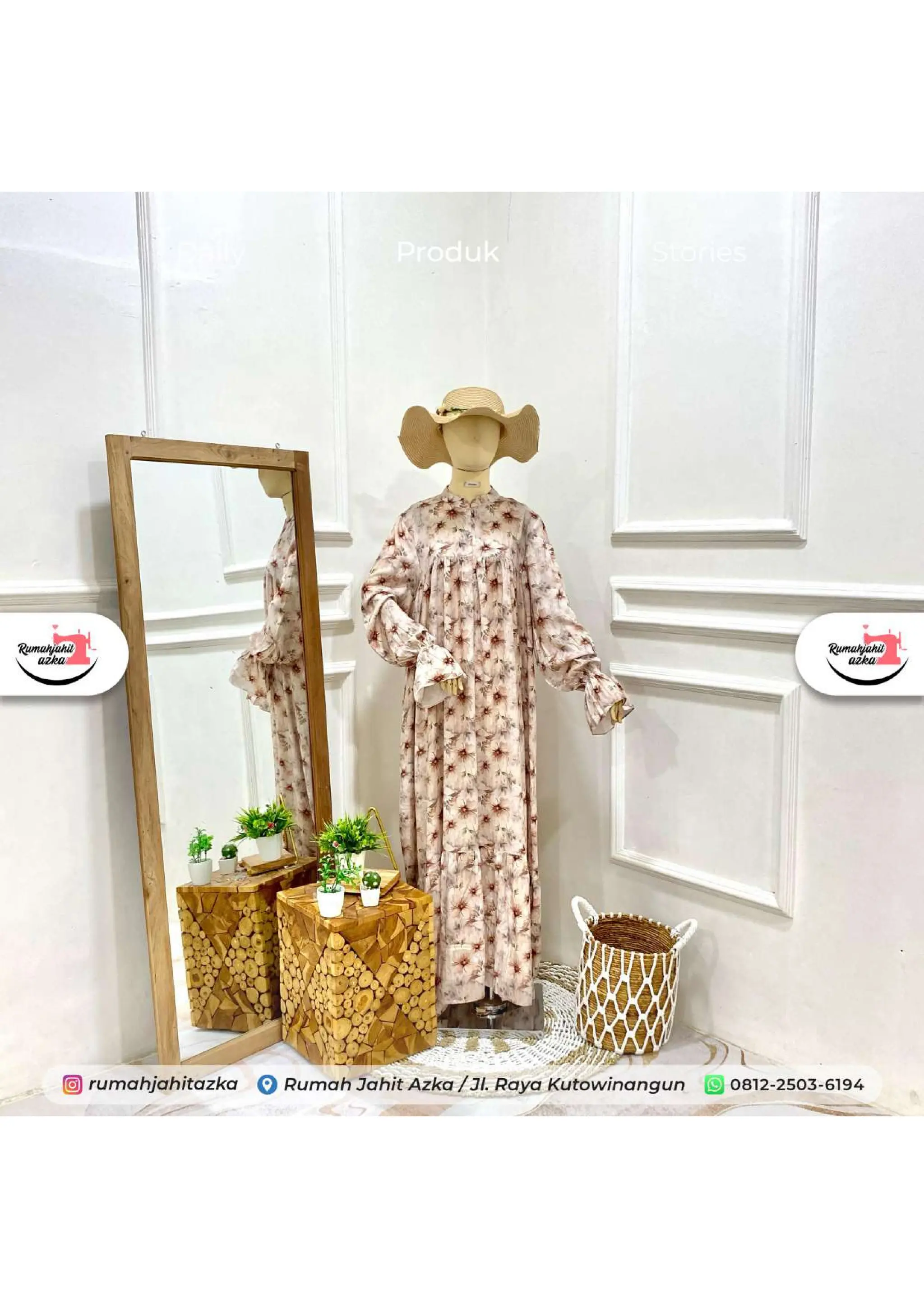 Jahit Gamis Rayon Motif Rumah Jahit Azka | PDF