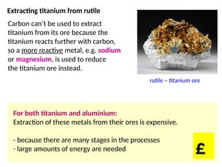 137036479-IGCSE-Chemistry-Extraction-and-uses-of-metals.pptx