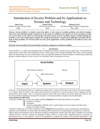 Introduction of Inverse Problem and Its Applications | PDF