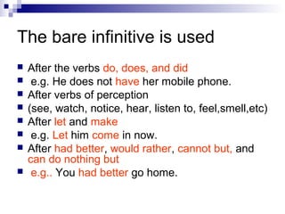 bare_infinitive | PPT