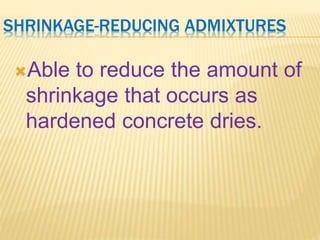 concrete admixtures | PPT