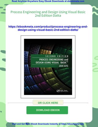 Process Engineering and Design Using Visual Basic 2nd Edition Datta | PDF