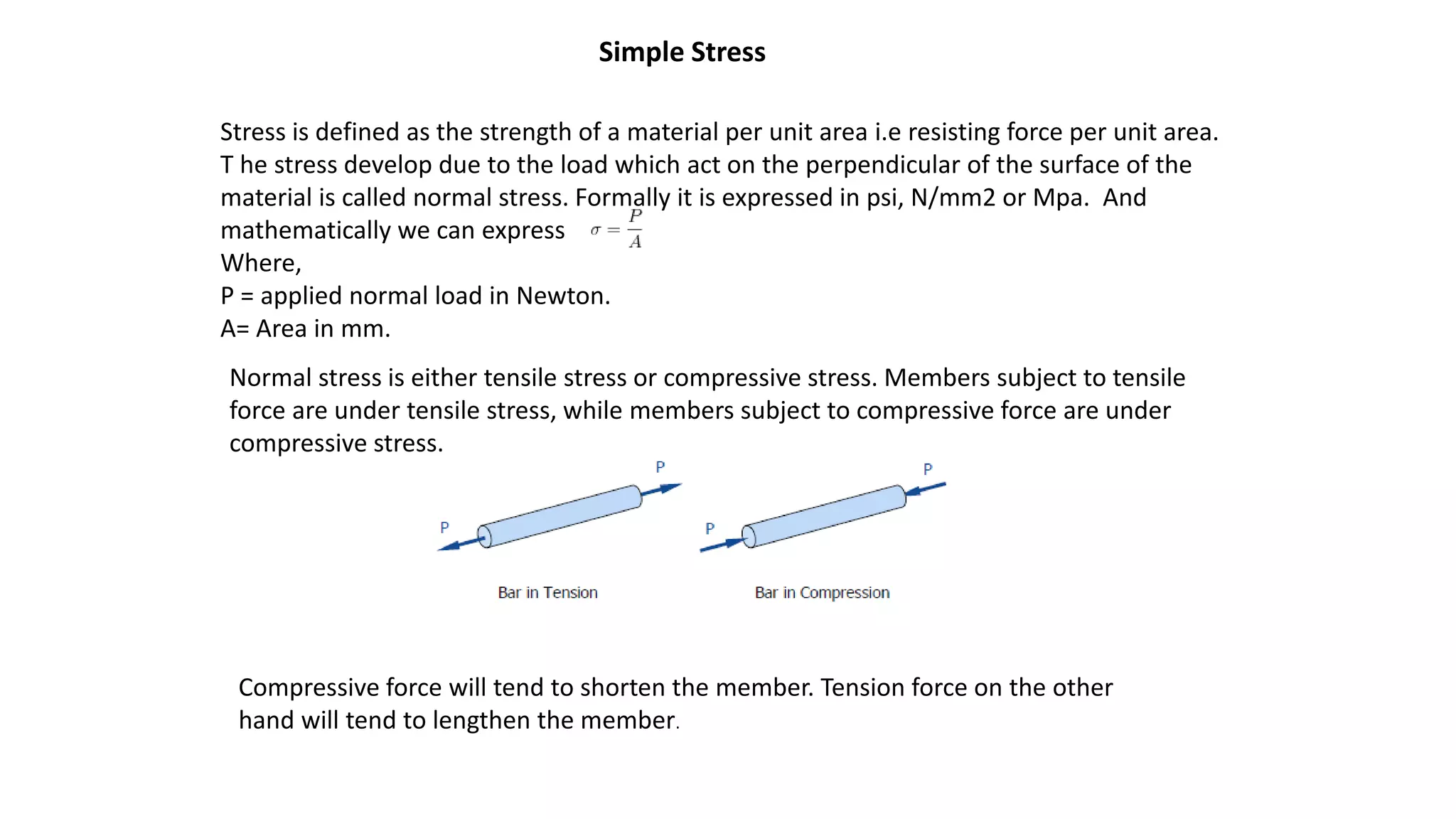 Simple stress | PPT