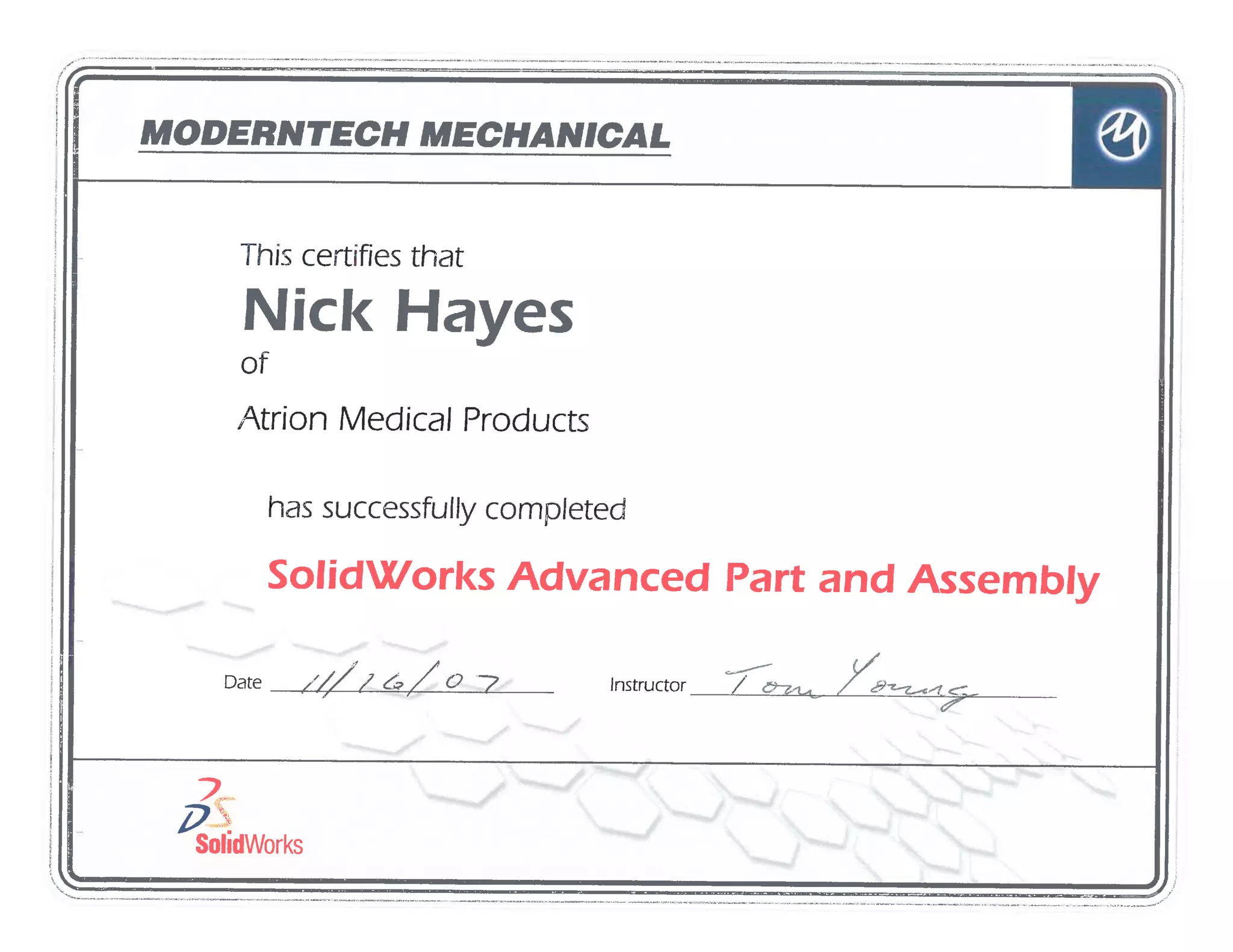 Solidworks Advanced Part & Assembly Certification | PDF