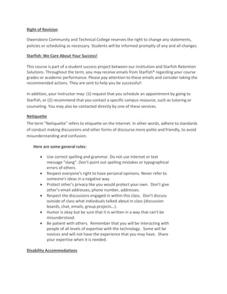 FYE 100 - A0ZR Syllabus | PDF