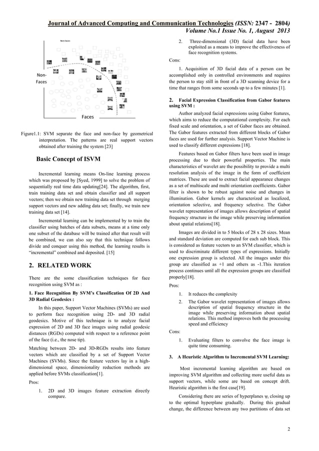 Analysis of Classification Techniques based on SVM for Face Recognition | PDF