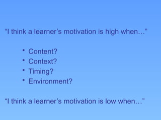 Motivation and learning psychology motivation | PPT