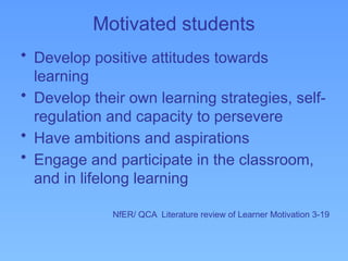 Motivation and learning psychology motivation | PPT