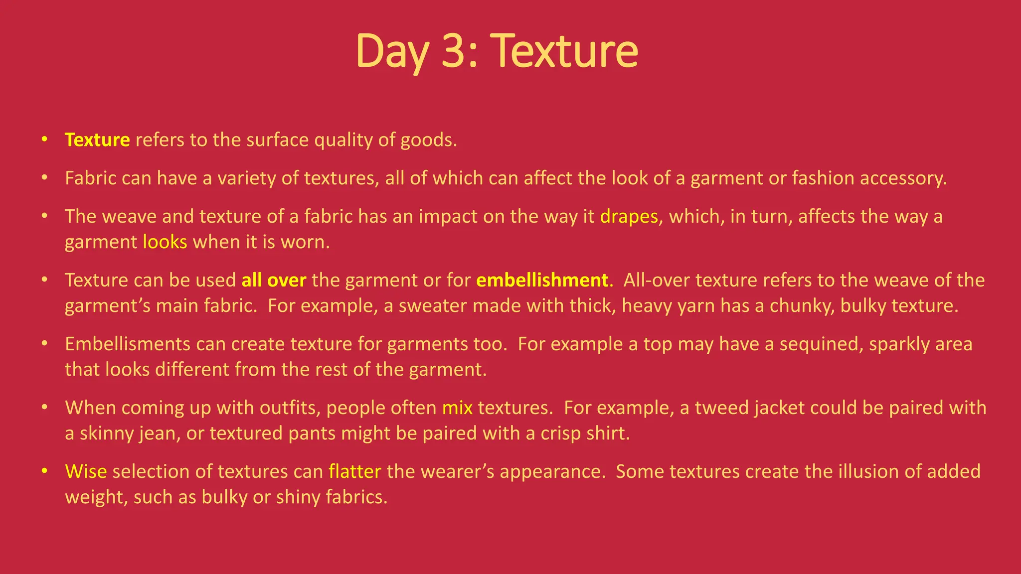 element of design for fashion design student | PPT