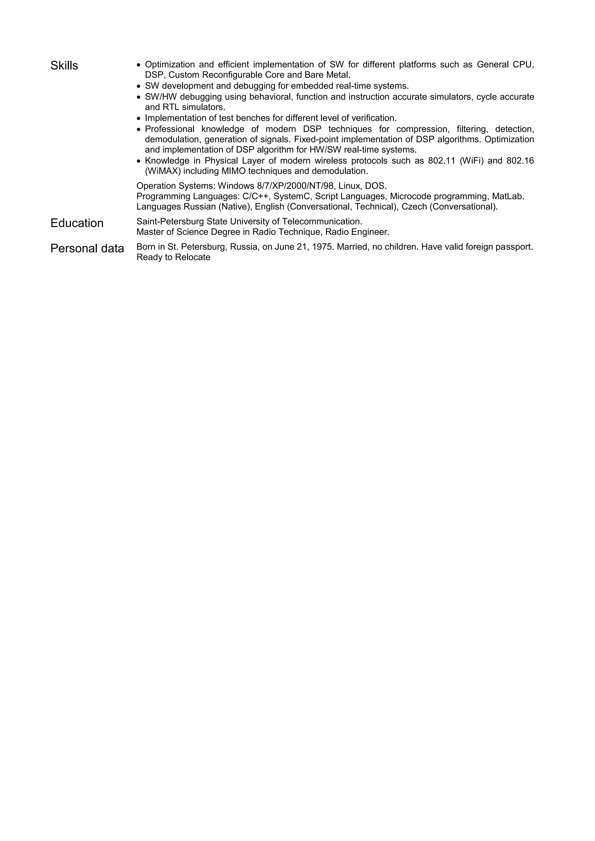 Summary of Anton Bobkov SPb | PDF