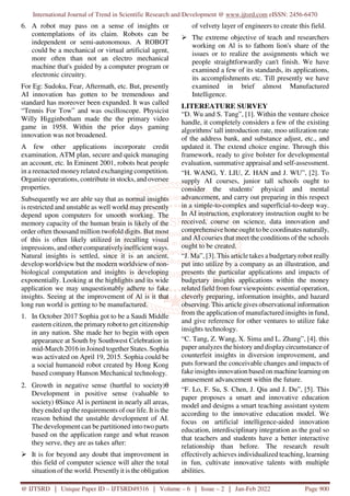 Artificial Intelligence A Study of Automation, and Its Impact on Data ...