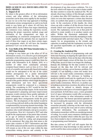 Artificial Intelligence A Study of Automation, and Its Impact on Data ...