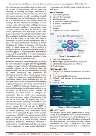 Artificial Intelligence A Study of Automation, and Its Impact on Data ...