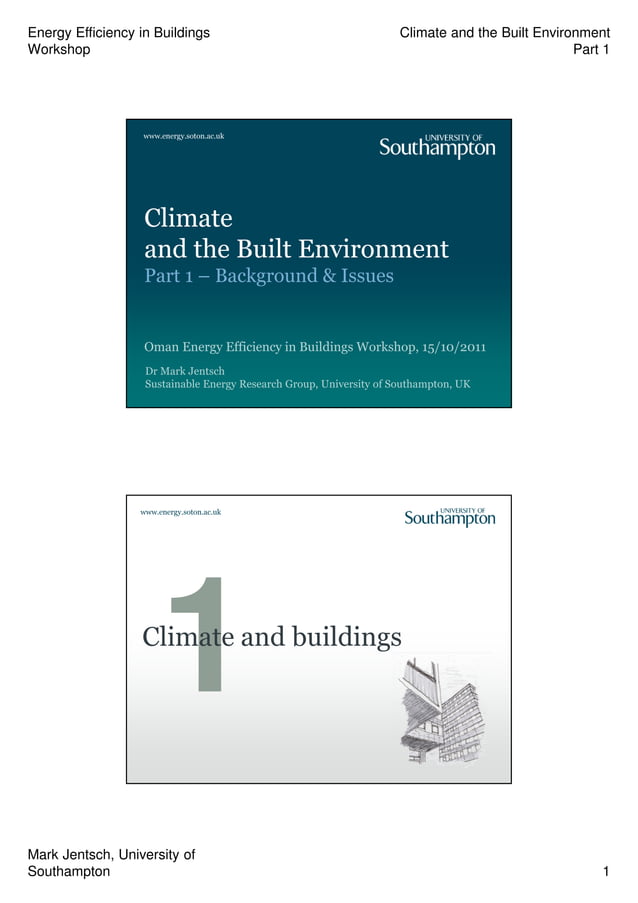 Climate and the built environment | PDF