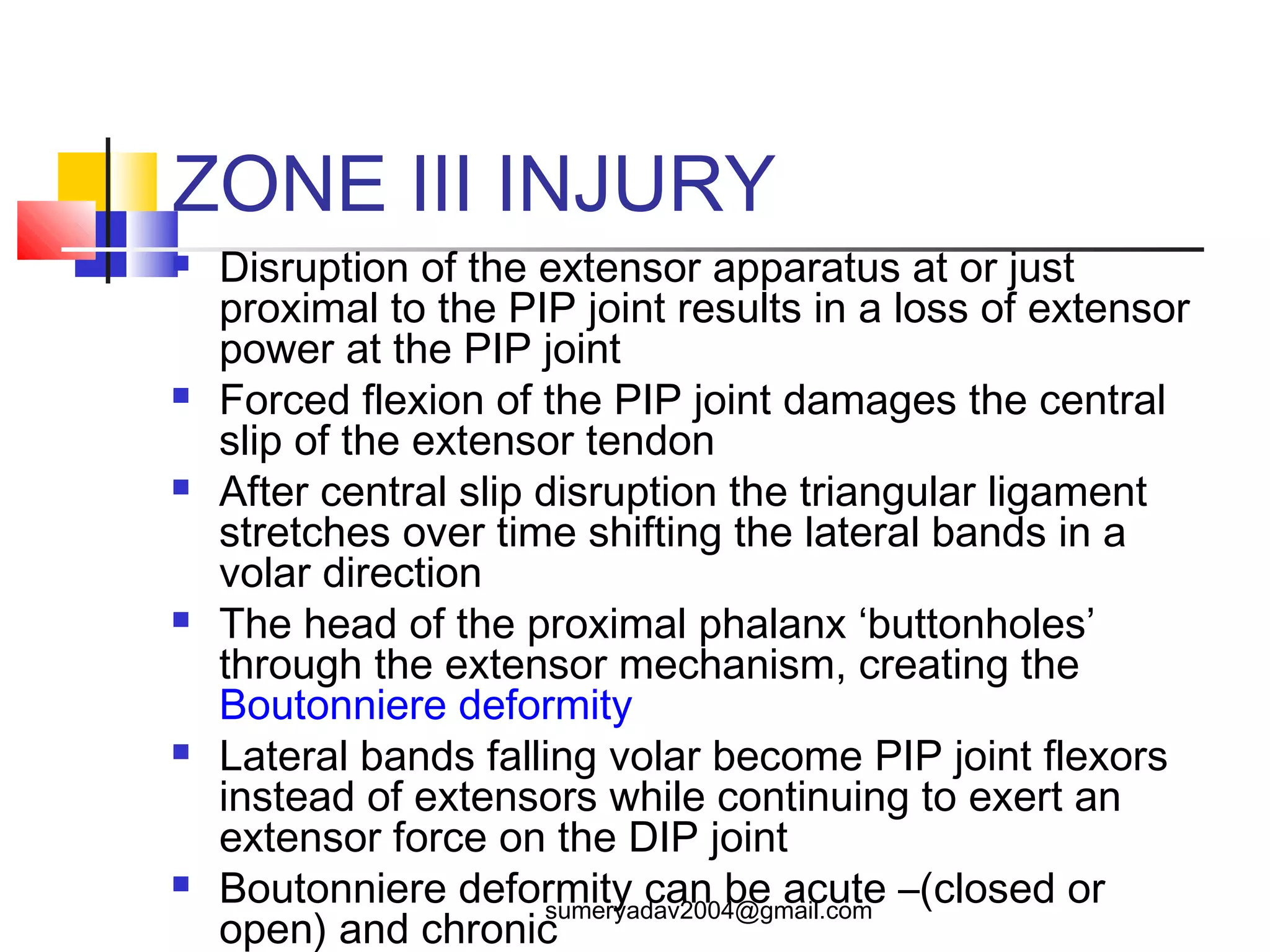 extensor tendons injury and deformity | PPT