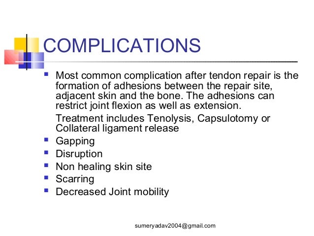 extensor tendons injury and deformity