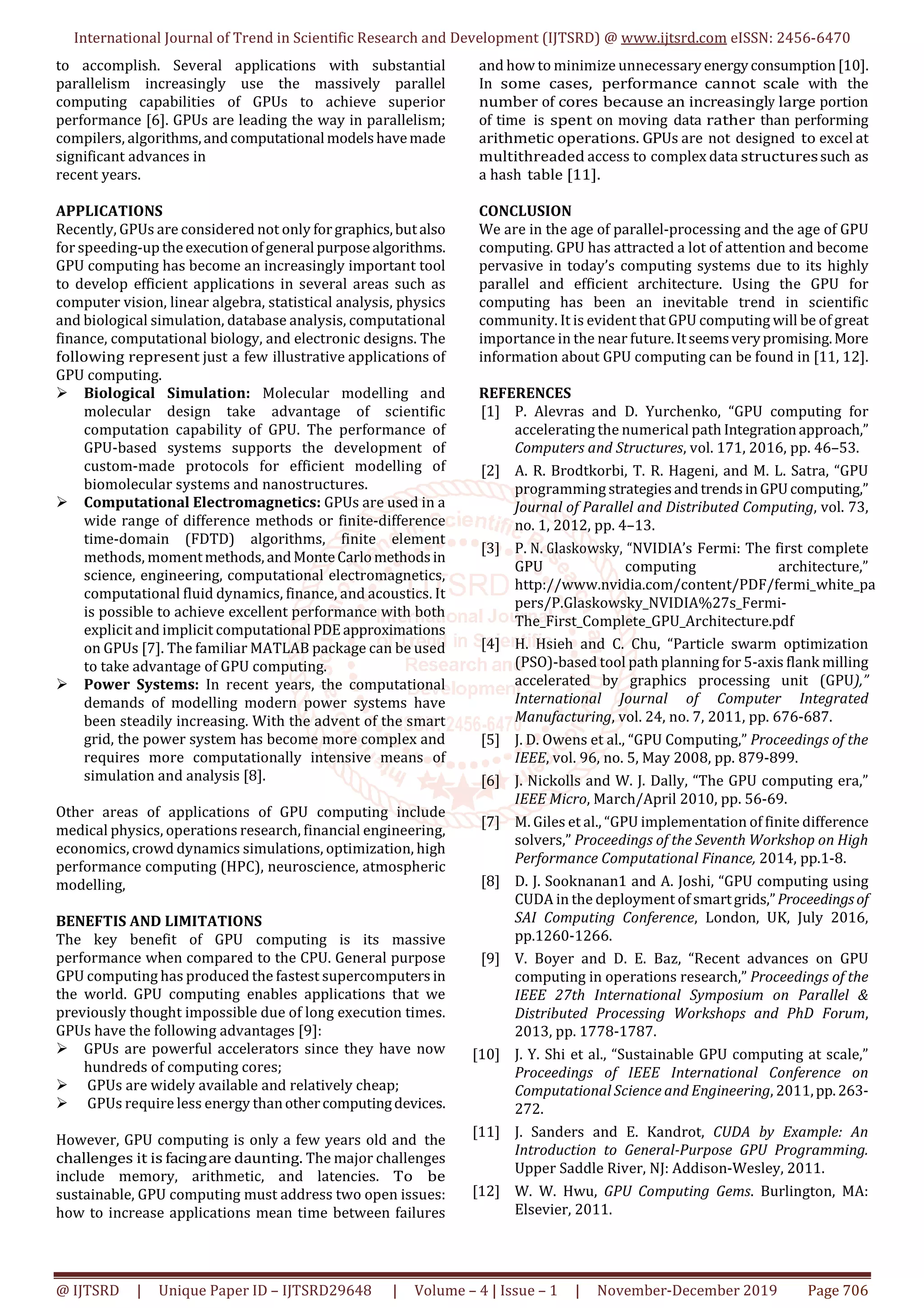 Gpu Computing An Introduction Pdf