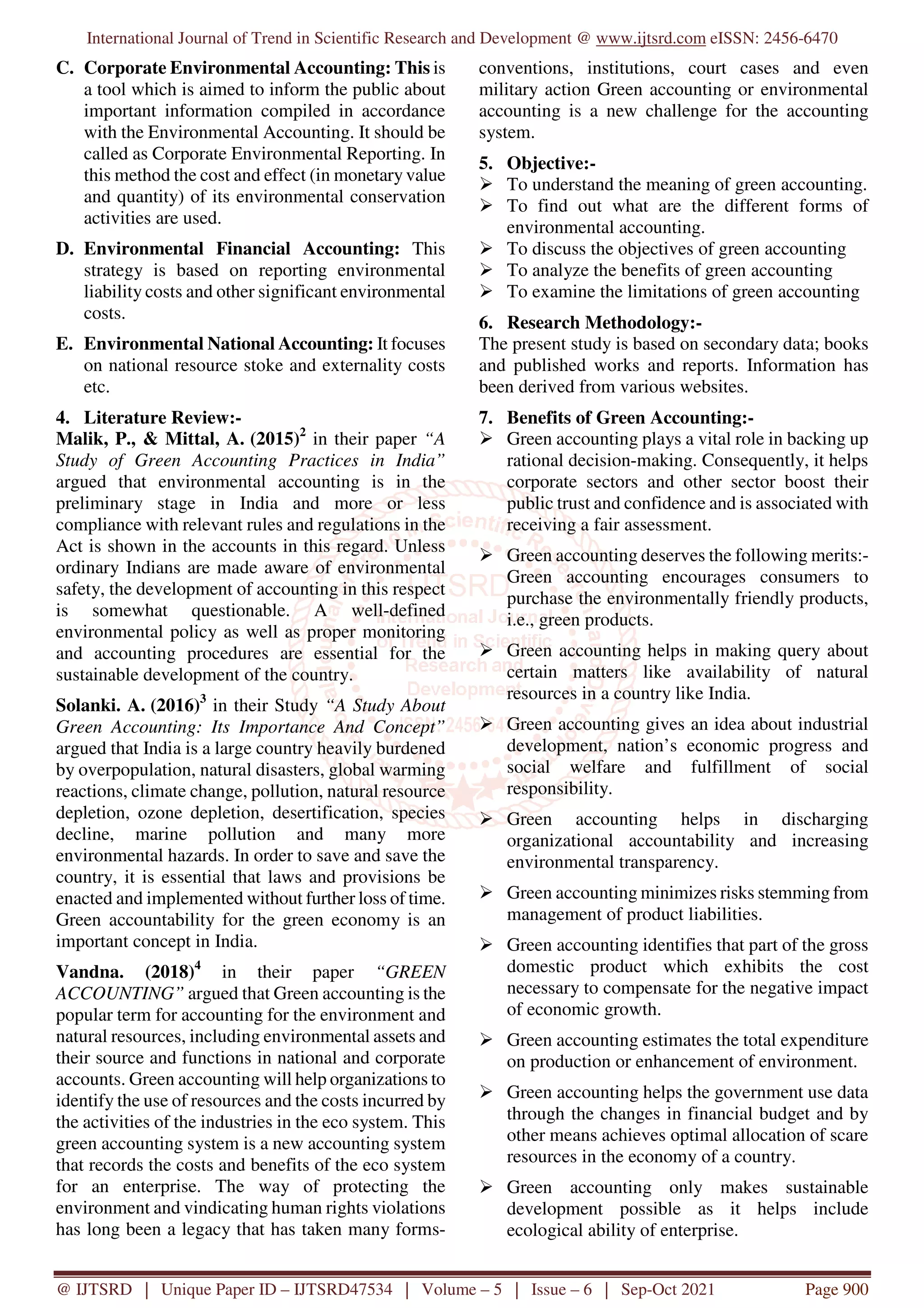 Green Accounting in India | PDF