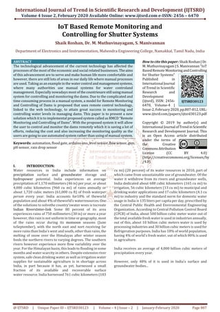 IoT Based Remote Monitoring and Controlling for Shutter Systems | PDF