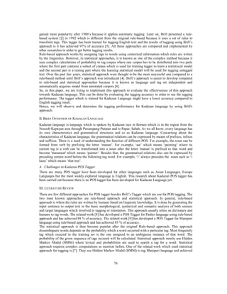 Brill's Rule-based Part of Speech Tagger for Kadazan | PDF