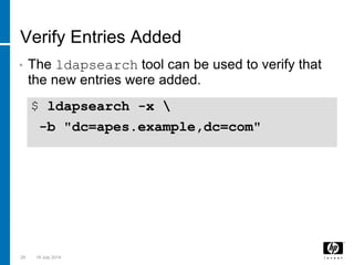 Installing & Configuring OpenLDAP (Hands On Lab) | PPT