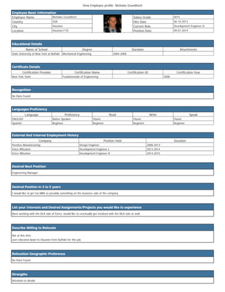Employee Profile | PDF