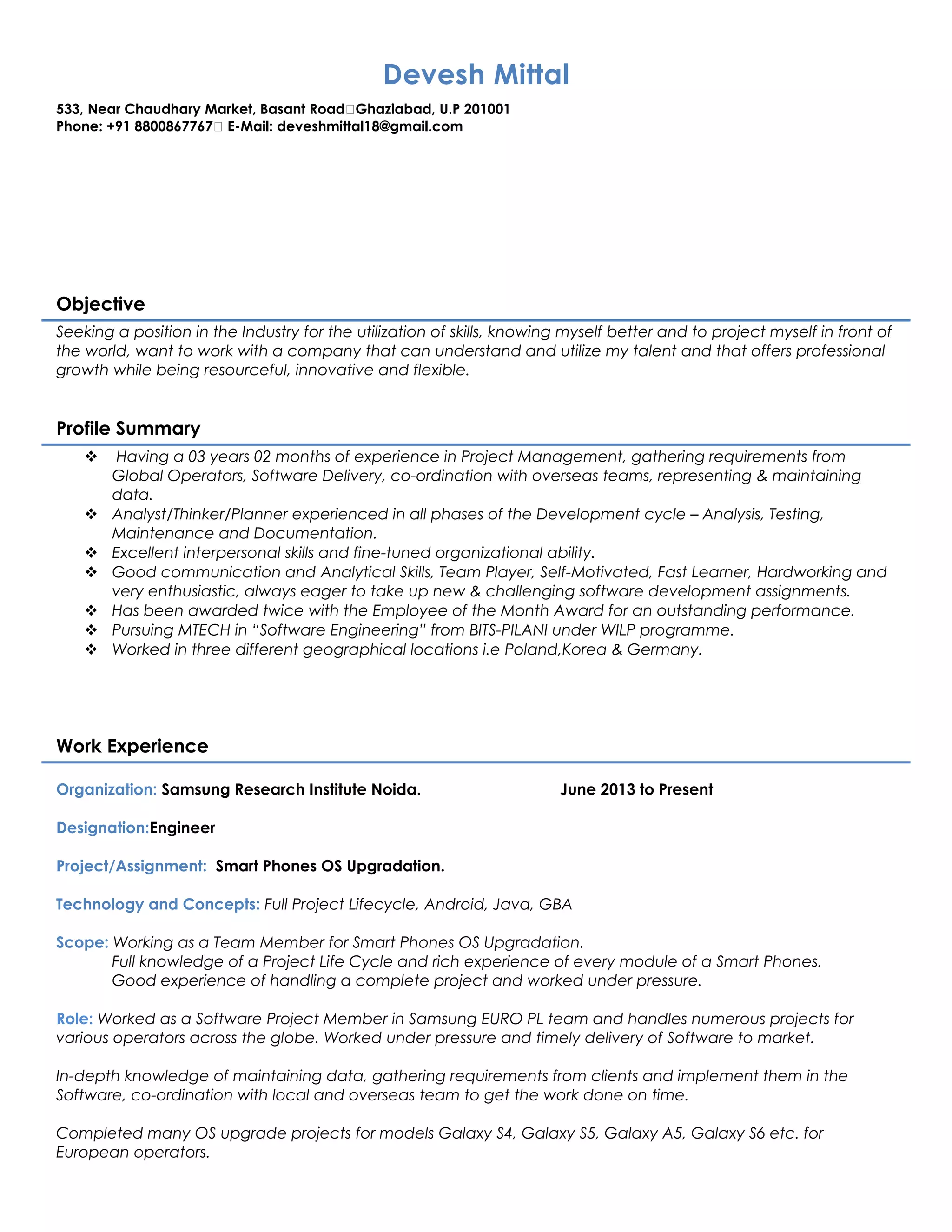 DEVESH_RESUME | PDF