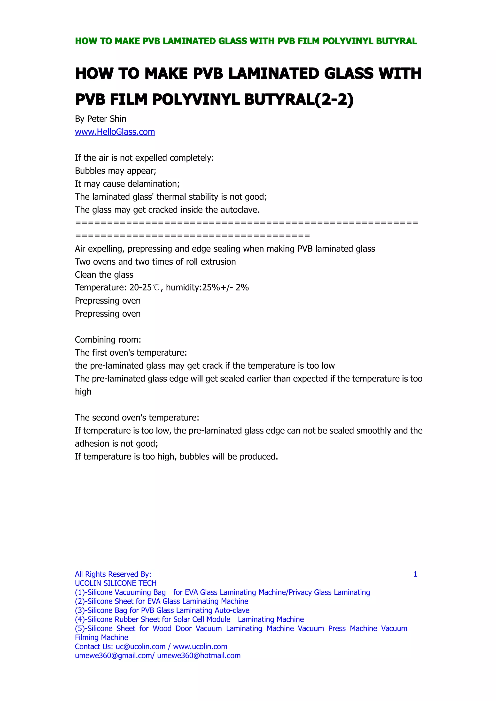 0731HOW TO MAKE PVB LAMINATED GLASS WITH PVB FILM POLYVINYL BUTYRAL ...