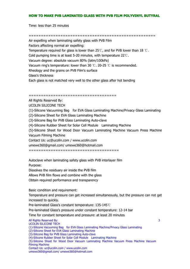 0731HOW TO MAKE PVB LAMINATED GLASS WITH PVB FILM POLYVINYL BUTYRAL(SECOND2-2) | PDF