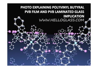 0731PHOTO EXPLAINING POLYVINYL BUTYRAL PVB FILM AND PVB LAMINATED GLASS ...