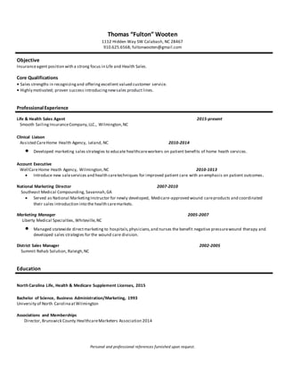 T. Fulton Wooten Resume | DOCX