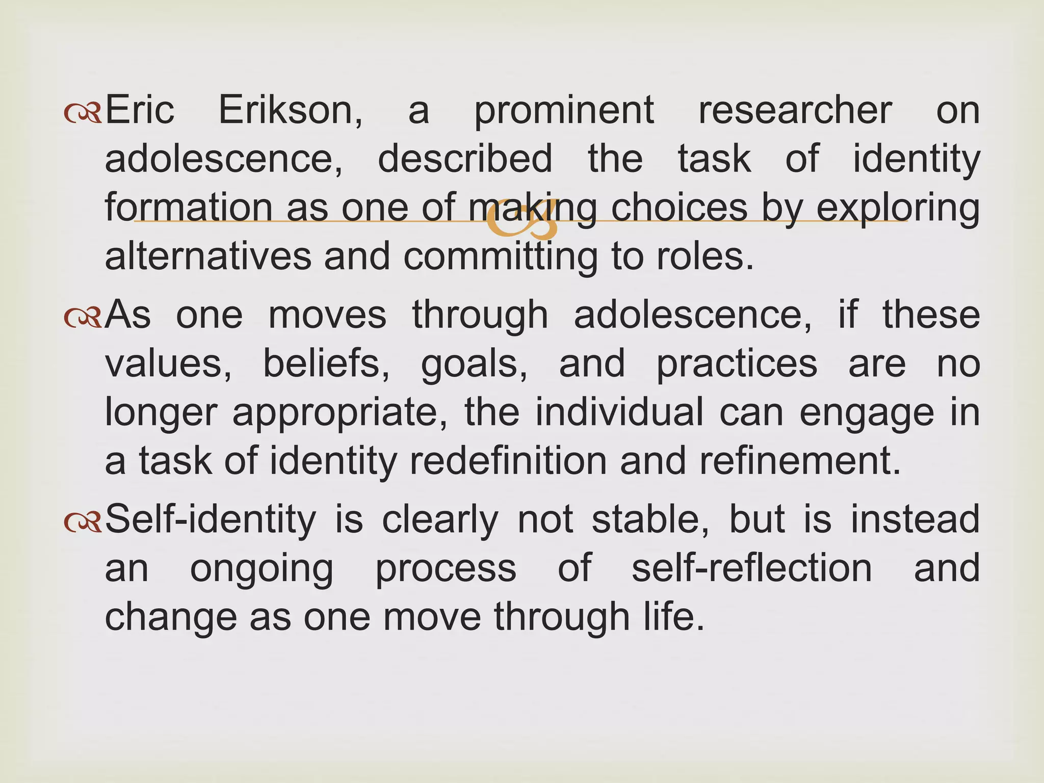 IDENTITY FORMATION | PPT