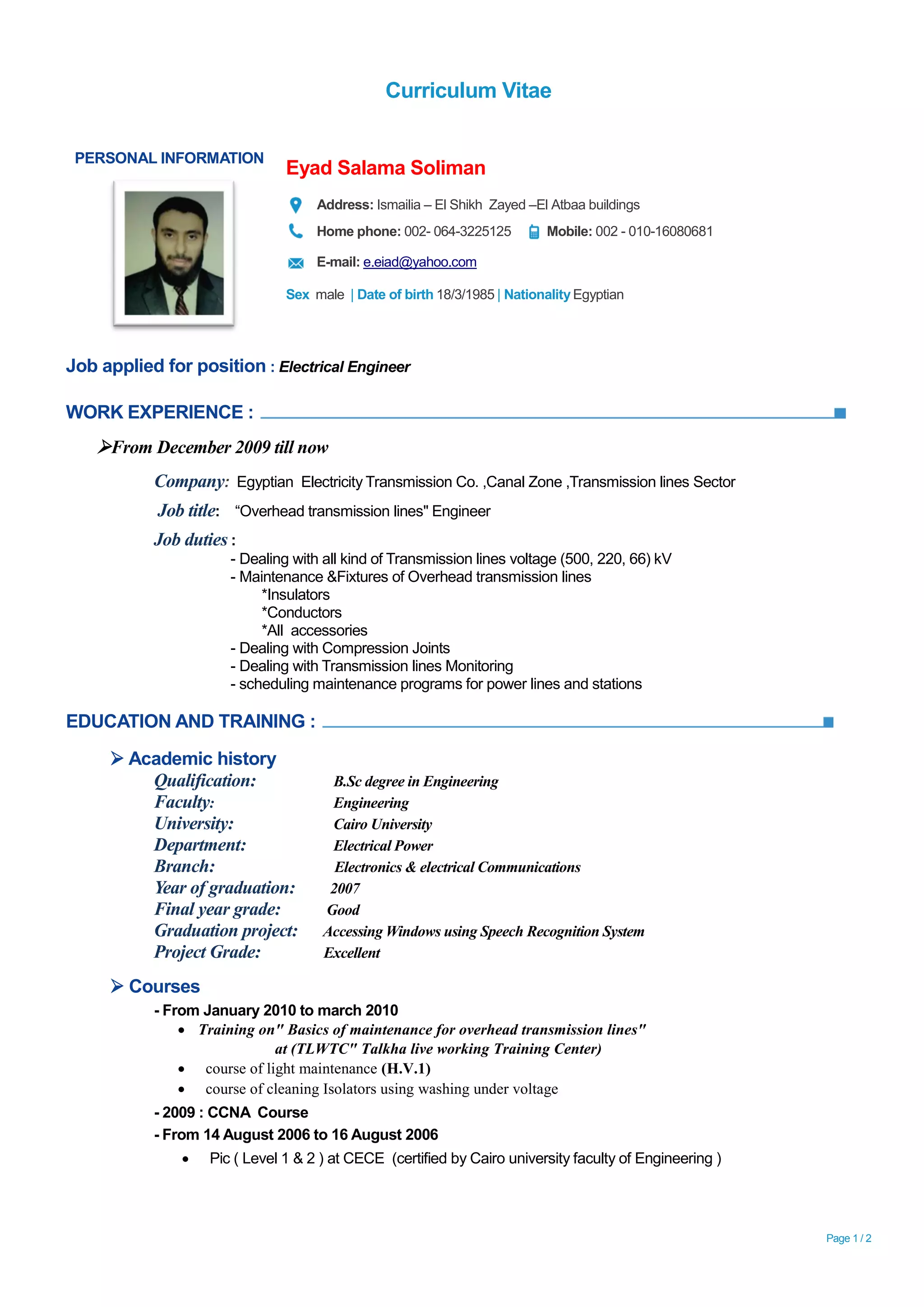 last CV | PDF | Civil Engineering Industry | Industries