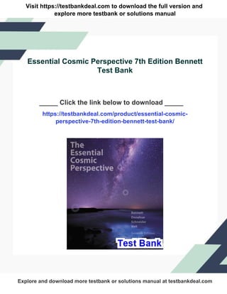 Essential Cosmic Perspective 7th Edition Bennett Test Bank | PDF
